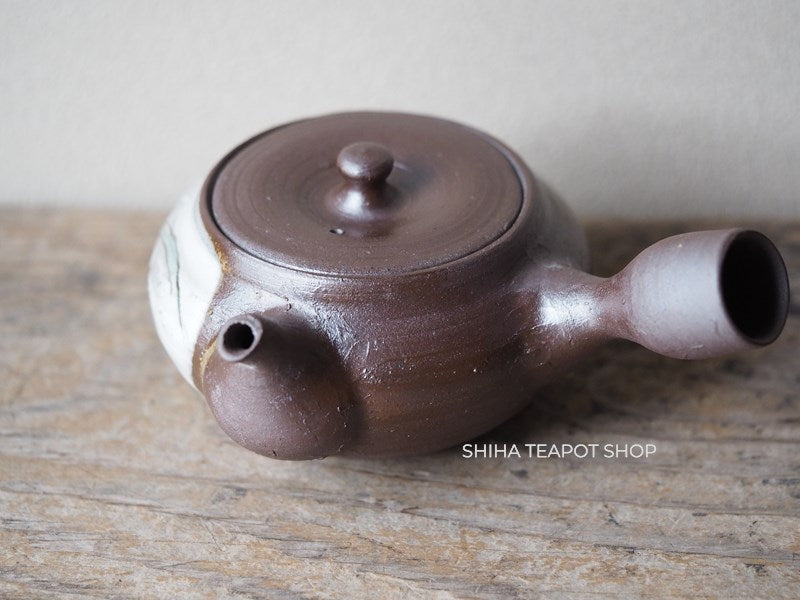 Vintage Banko Crane & Pine Leaves Origami Back Handle Kyusu Teapot ...
