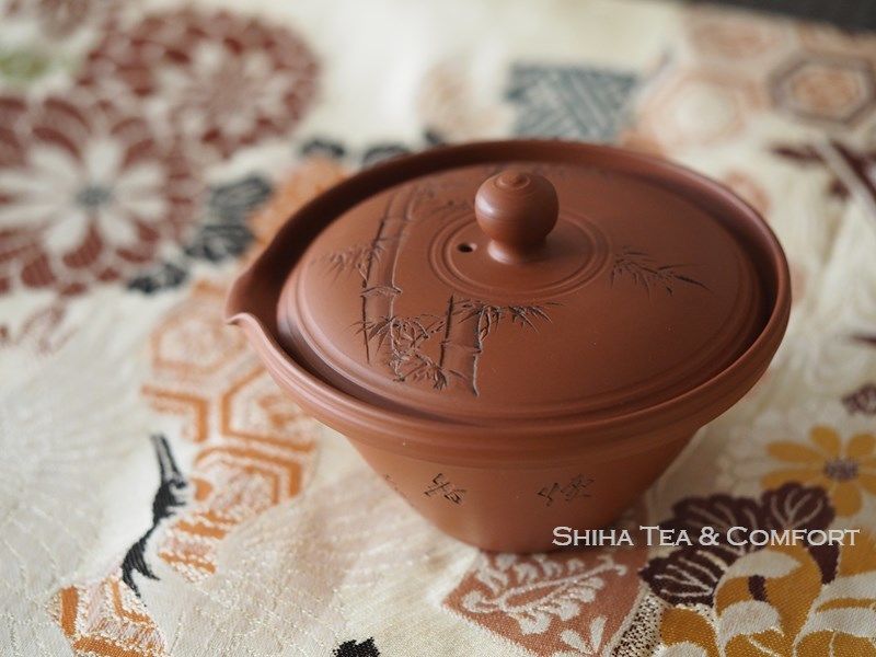 TOGEN Authentic Red Clay SHIBO Shiboridashi 陶元本朱泥竹絞出 TEAPOT TOKONAME ...
